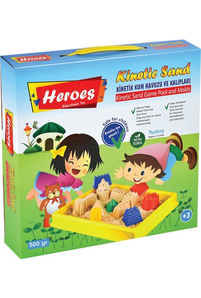 Heroes Kinetik Kum Küçük Havuz Kalıplı 500 Gr. Kinetik Kum