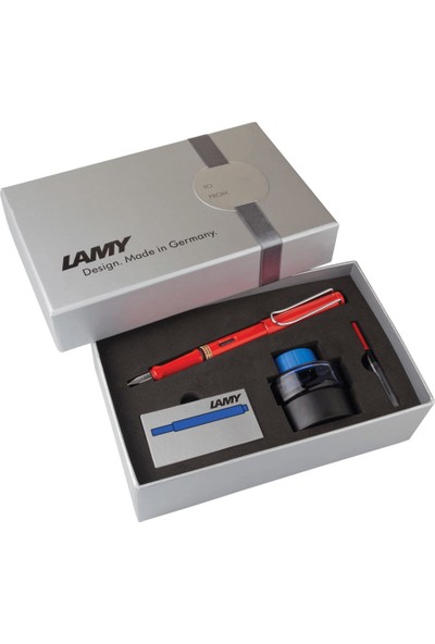 Lamy Safari Dolma Kalem Seti 16DS-M Kırmızı Lamy Safari Dolma Kalem Seti 16DS-M Kırmızı