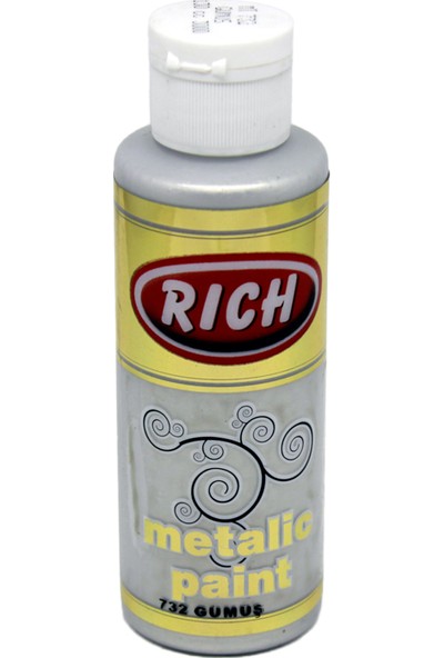 Rich Metalik Parlak Sedefli Boya 732 - Gümüş 130 cc Rich Metalik Parlak Sedefli Boya 732 - Gümüş 130 cc