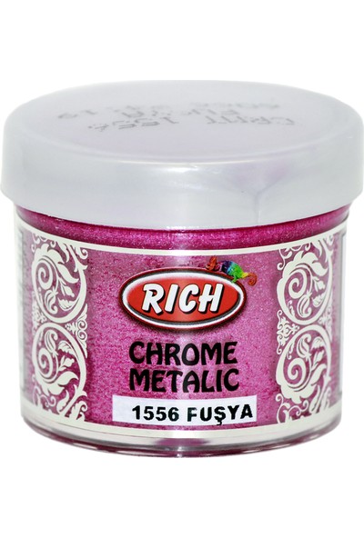 Rich Chrome Metalik Extra Simli Sedefli Boya 1556 - Fuşya 60 cc Rich Chrome Metalik Extra Simli Sedefli Boya 1556 - Fuşya 60 cc