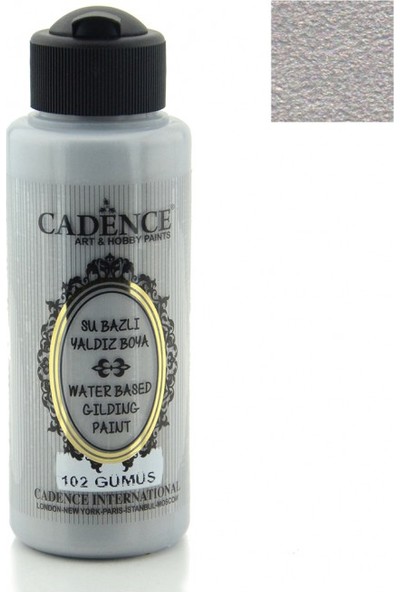 Cadence Yaldız Metalik Boya 102 - Gümüş 120 ml Cadence Yaldız Metalik Boya 102 - Gümüş 120 ml