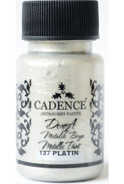 Cadence Dora Metalik Boya 137 - Platin 50 ml Cadence Dora Metalik Boya 137 - Platin 50 ml