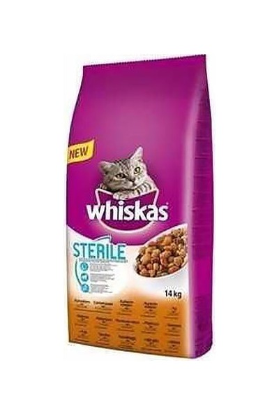 Whiskas Sterile Tavuklu Kisirlaştirilmiş Kedi Mamasi 1,4 Kg Whiskas Sterile Tavuklu Kisirlaştirilmiş Kedi Mamasi 1,4 Kg