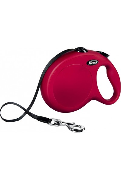 Flexi Yeni Klasik, Şerit Uzatma, L 5M Kırmızı