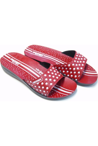 Gezer Puantiyeli Kırmızı Günlük Terlik