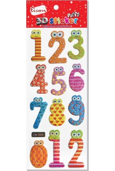Ticon Rakam Sticker Yapışkanlı