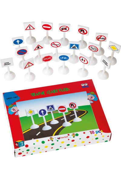 Güçlü Trafik İşaretleri 18 Parça