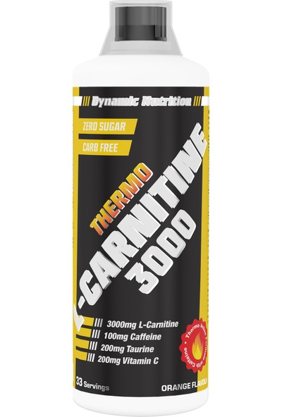 Dynamic Nutrition Thermo L-Carnitine 3000 Mg 1000 ml (Portakal)