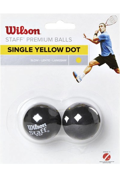 Wilson WRT617800 Staff 2li Squash Topu Sarı Wilson WRT617800 Staff 2li Squash Topu Sarı