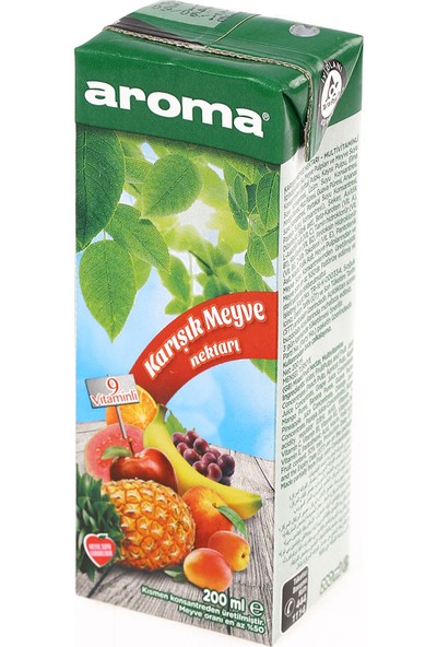 Aroma Karışık Meyve Suyu 200 ml 1/5 Tetrapak 27 Adet Aroma Karışık Meyve Suyu 200 ml 1/5 Tetrapak 27 Adet
