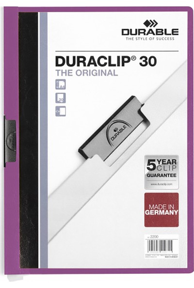 DURABLE DURACLIP Original 30 Sf. Kapasiteli - Mor