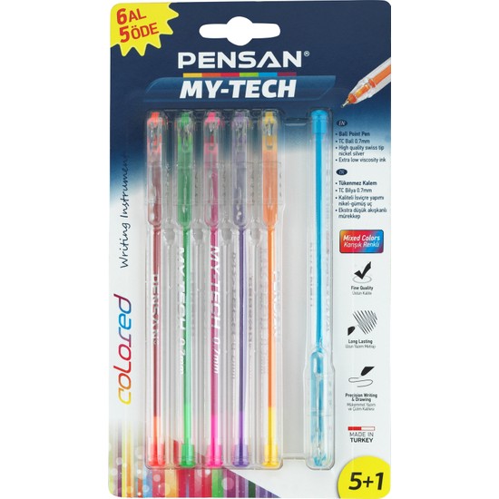 Pensan My Tech Renkli 5+1 Blıster Fiyatı - Taksit Seçenekleri