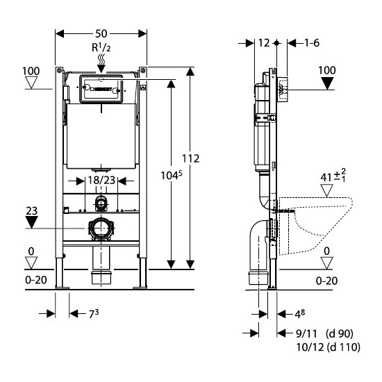 Geberit Duofix Basic Delta Gömme Rezervuar 12 Cm Fiyatı