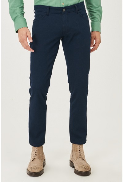 Ac&Co / Altınyıldız Classics Erkek Lacivert Kanvas Slim Fit Dar Kesim 5 Cep Pantolon Ac&Co / Altınyıldız Classics Erkek Lacivert Kanvas Slim Fit Dar Kesim 5 Cep Pantolon
