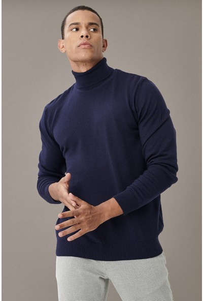 ALTINYILDIZ CLASSICS Standart Fit Tam Balıkçı Yaka Triko Kazak