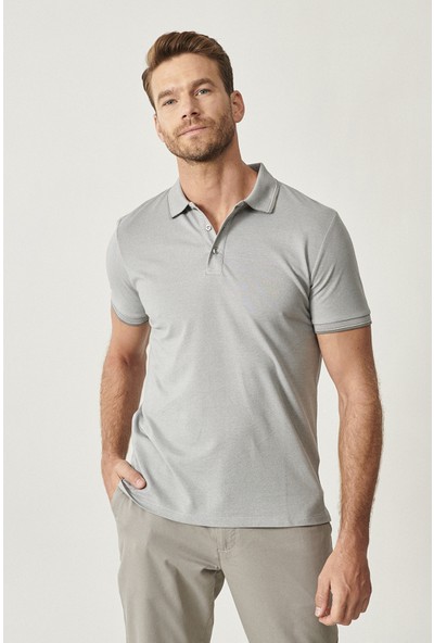 Altınyıldız Classıcs Erkek Gri Düğmeli Polo Yaka Cepsiz Slim Fit Dar Kesim Düz Tişört Altınyıldız Classıcs Erkek Gri Düğmeli Polo Yaka Cepsiz Slim Fit Dar Kesim Düz Tişört