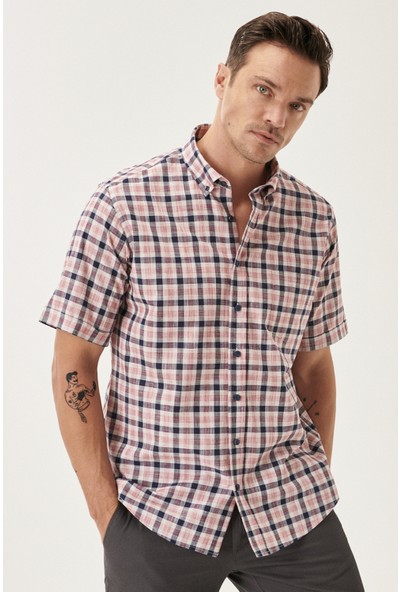 Altınyıldız Classıcs Erkek Bordo Melanj Regular Fit Düğmeli Yaka Kısa Kollu %100 Pamuk Yazlık Gömlek Altınyıldız Classıcs Erkek Bordo Melanj Regular Fit Düğmeli Yaka Kısa Kollu %100 Pamuk Yazlık Gömlek