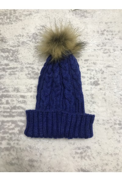 Çamaşır Sepeti Kadın Tilki Tüyü Detaylı Bere/şapka