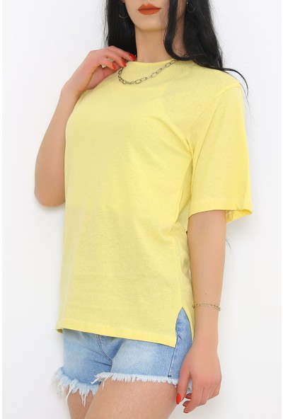 Bernam Butik Salaş Tişört Sarı Bernam Butik Salaş Tişört Sarı