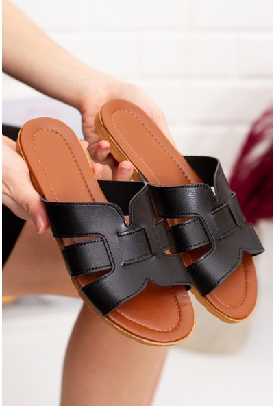 ModaFrato Geçmeli Kadın Terlik Dış Mekan ve Ev Terliği