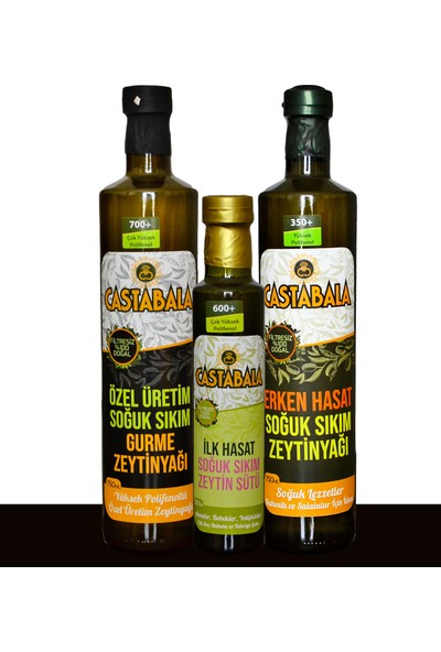 Üçlü Gurme Lezzet Seti 250 ml Zeytin SÜTÜ+750 ml GURME+750 ml Erken Hasat Üçlü Gurme Lezzet Seti 250 ml Zeytin SÜTÜ+750 ml GURME+750 ml Erken Hasat