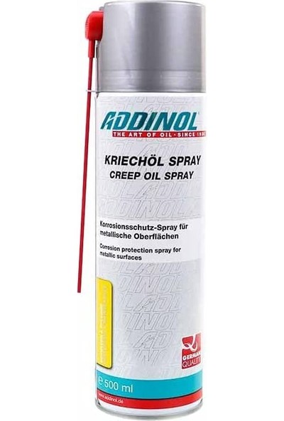 Addinol Creep Oil - Pas Sökücü & Koruyucu Yağ 500 ml Sprey Addinol Creep Oil - Pas Sökücü & Koruyucu Yağ 500 ml Sprey