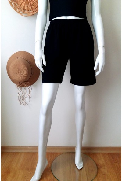 Bera Tekstil Uni Siyah Düz Renk Penye Şort Bera Tekstil Uni Siyah Düz Renk Penye Şort