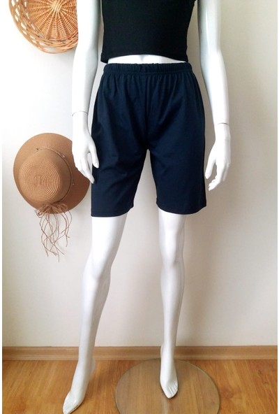 Bera Tekstil Uni Lacivert Düz Renk Penye Şort Bera Tekstil Uni Lacivert Düz Renk Penye Şort