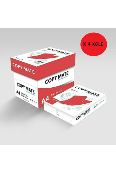 Copy Mate A4 Fotokopi Kağıdı 4 Koli 75 Grm2 10000 Adet Copy Mate A4 Fotokopi Kağıdı 4 Koli 75 Grm2 10000 Adet