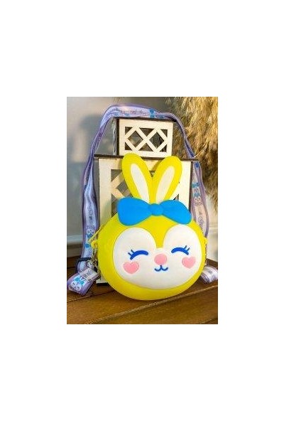 Şubu Tasarım Tavşan Figürlü Kız Çocuk Çanta Sarı SBT627