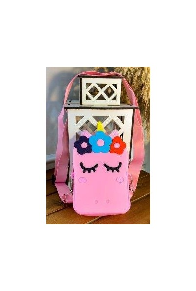 Şubu Tasarım Unicorn Figürlü Kız Çocuk Çanta Pudra SBT631 Şubu Tasarım Unicorn Figürlü Kız Çocuk Çanta Pudra SBT631