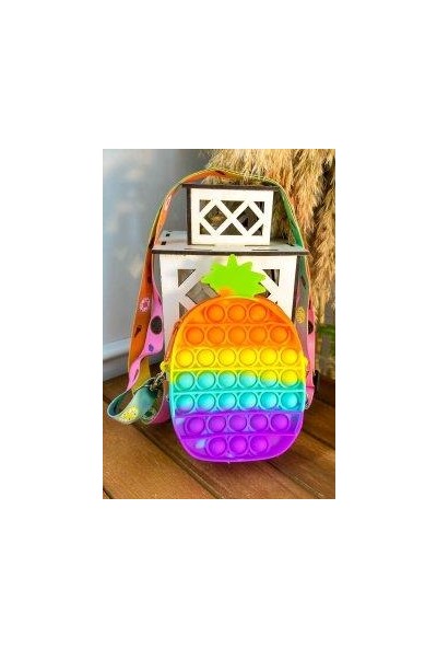 Şubu Tasarım Ananas Figürlü Pop It Kız Çocuk Çanta Kırmızı SBT634 Şubu Tasarım Ananas Figürlü Pop It Kız Çocuk Çanta Kırmızı SBT634