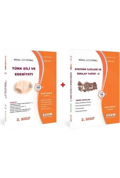 AÖF Türk Dili ve Edebiyatı 2 Sınıf 4 Dönem (Bahar) Konu Anlatımlı Soru Bankası Set