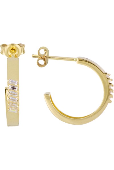 Favori Taşlı Halka Küpe Favori Taşlı Halka Küpe