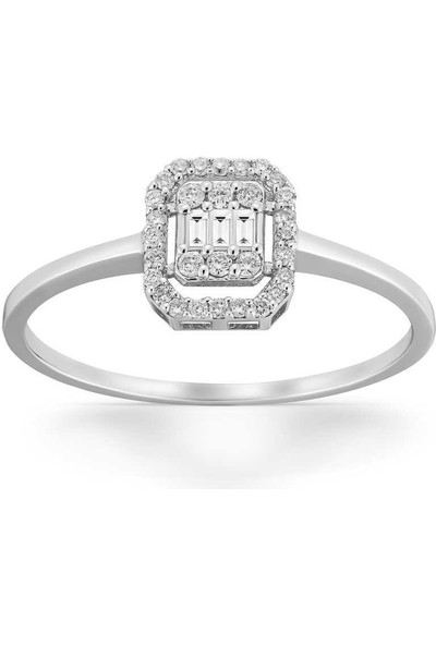 0,16 Karat Baget Pırlanta Yüzük