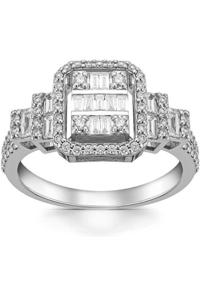 Luziana Pırlanta 0,56 Karat Baget Pırlanta Yüzük