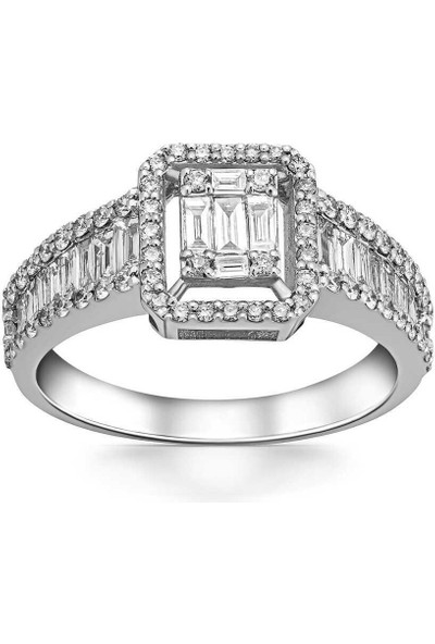 1,07 Karat Baget Pırlanta Yüzük