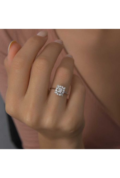 Luziana Pırlanta 0,10 Karat Tasarım Pırlanta Yüzük