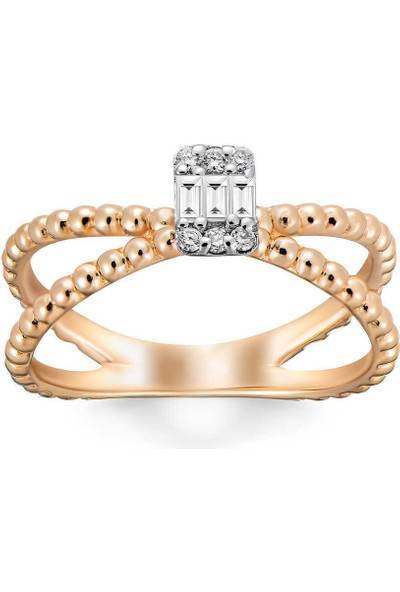 0,11 Karat Baget Pırlanta Yüzük