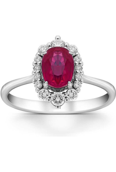 1,49 Karat Pırlantalı Yakut Yüzük