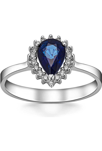 1,77 Karat Safir Pırlantalı Yüzük