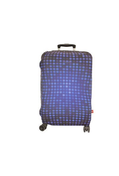 My Saraciye 19 Valiz Kılıfı, Bavul Kılıfı - Mavi Puantiye 19