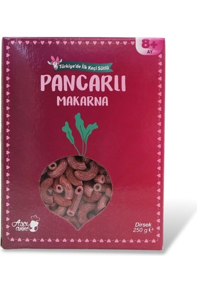 Aşçı Anne Keçi Sütlü Pancarlı Dirsek Makarna (8+Ay) Aşçı Anne Keçi Sütlü Pancarlı Dirsek Makarna (8+Ay)