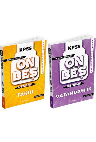 Tercih Akademi Kpss Onbeş Deneme Tarih, Vatandaşlık Tamamı Çözümlü Set