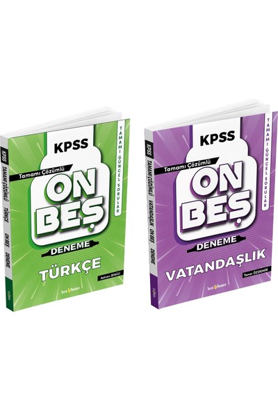 Tercih Akademi Kpss Onbeş Deneme Türkçe, Vatandaşlık Tamamı Çözümlü Set