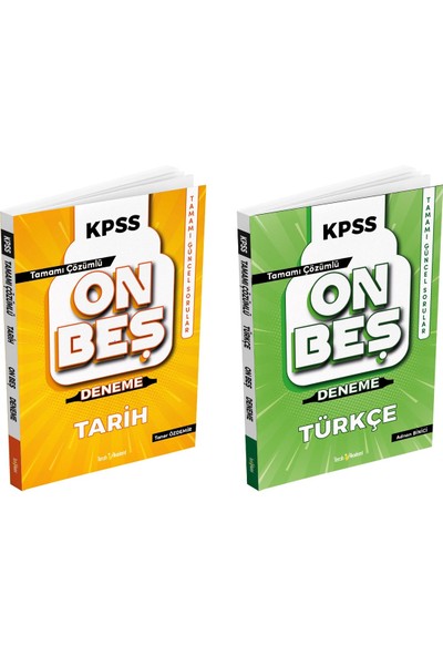Tercih Akademi Kpss Onbeş Deneme Türkçe, Tarih Tamamı Çözümlü Set