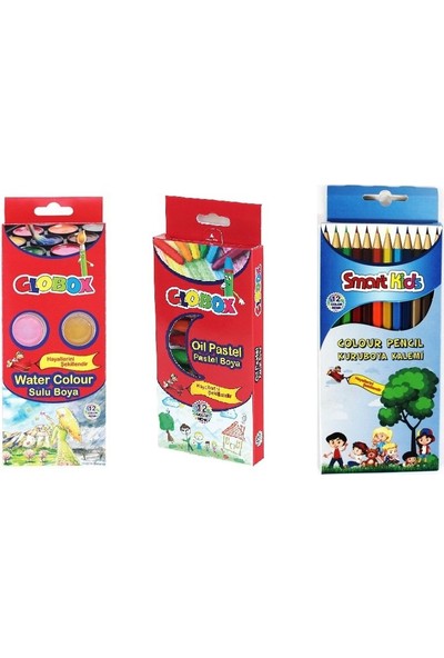 Globox 3 Lü Boya Seti (Kuruboya - Pastel Boya - Sulu Boya) Globox 3 Lü Boya Seti (Kuruboya - Pastel Boya - Sulu Boya)