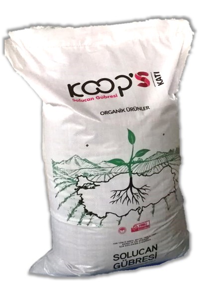 Koop's Organik Katı Solucan Gübresi 20 Kg, Doğal, Kokusuz, Organik Gübre
