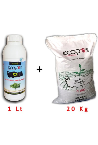 Koop's Solucan Gübresi 20 kg Katı ve 1 Lt Sıvı, Doğal, Kokusuz, Organik Gübre