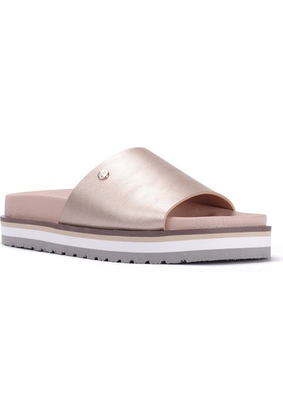 Nine West Dannıla 2fx Altın Kadın Kalın Taban Terlik